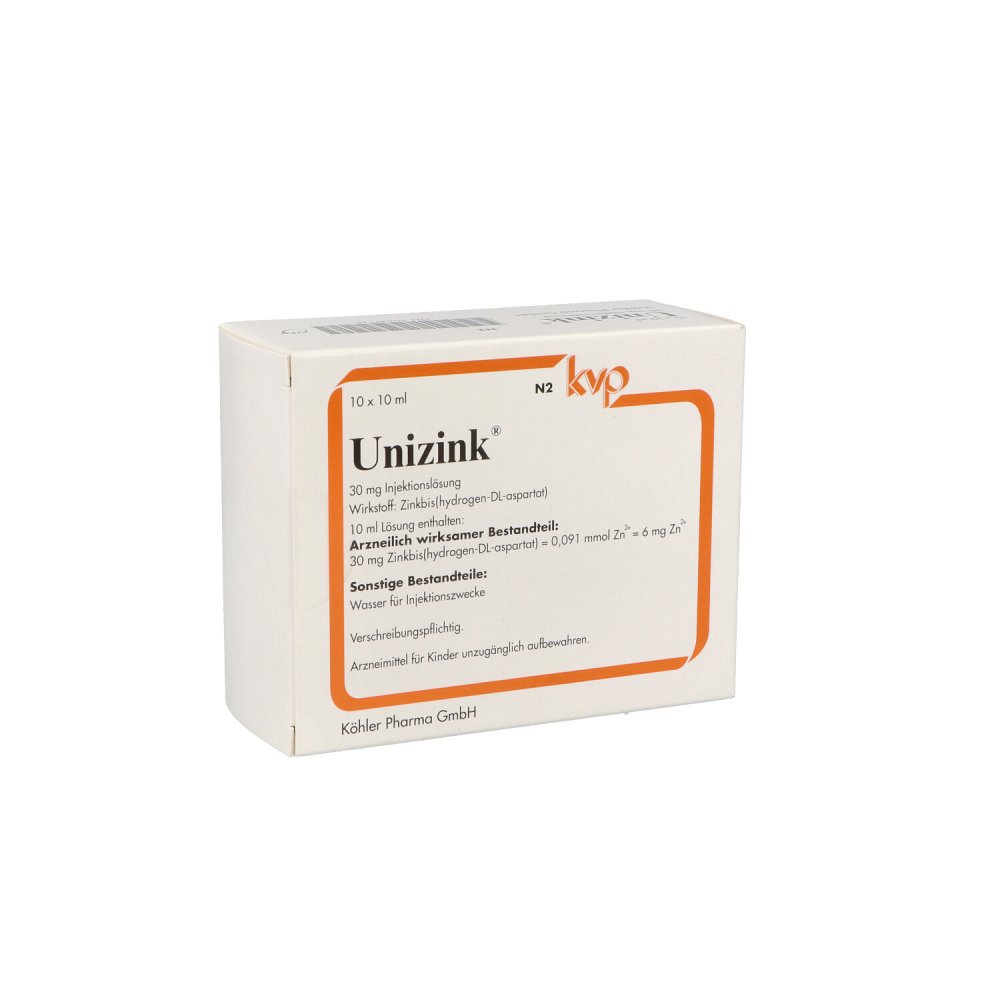 Unizink Injektionslösung in Ampullen 10X10 ml
