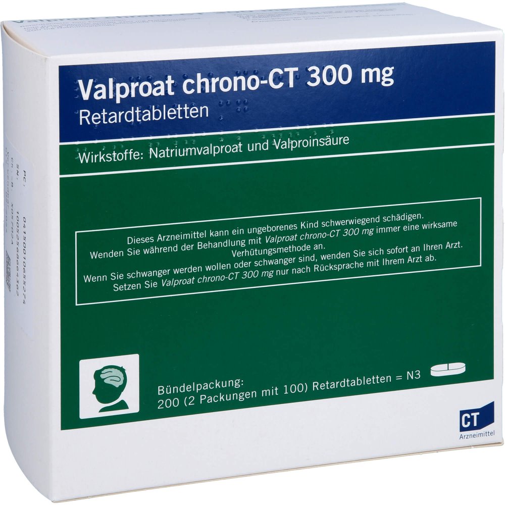 Valproat chrono-CT 300 mg Retardtabletten 200 stk
