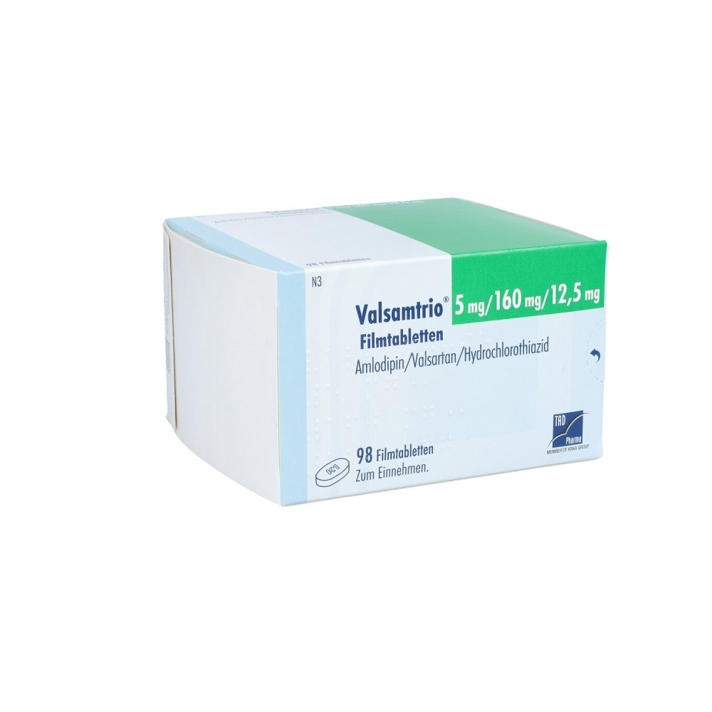 Valsamtrio 5 mg/160 mg/12,5 mg Filmtabletten 98 stk