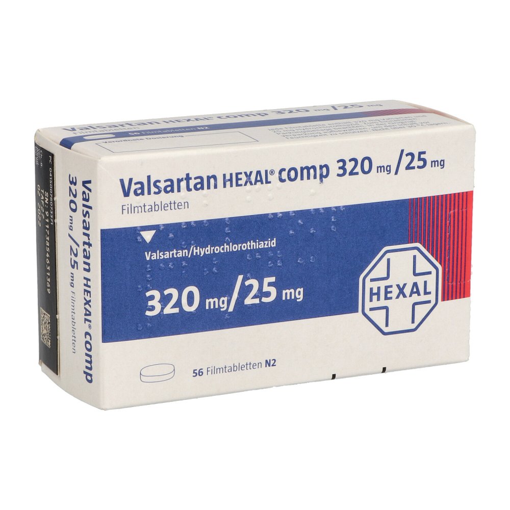 Valsartan HEXAL comp 320mg/25mg 56 stk online kaufen