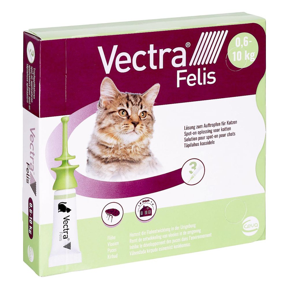 Vectra Felis Lösung gegen Flöhe & Zecken für Katzen 3 stk