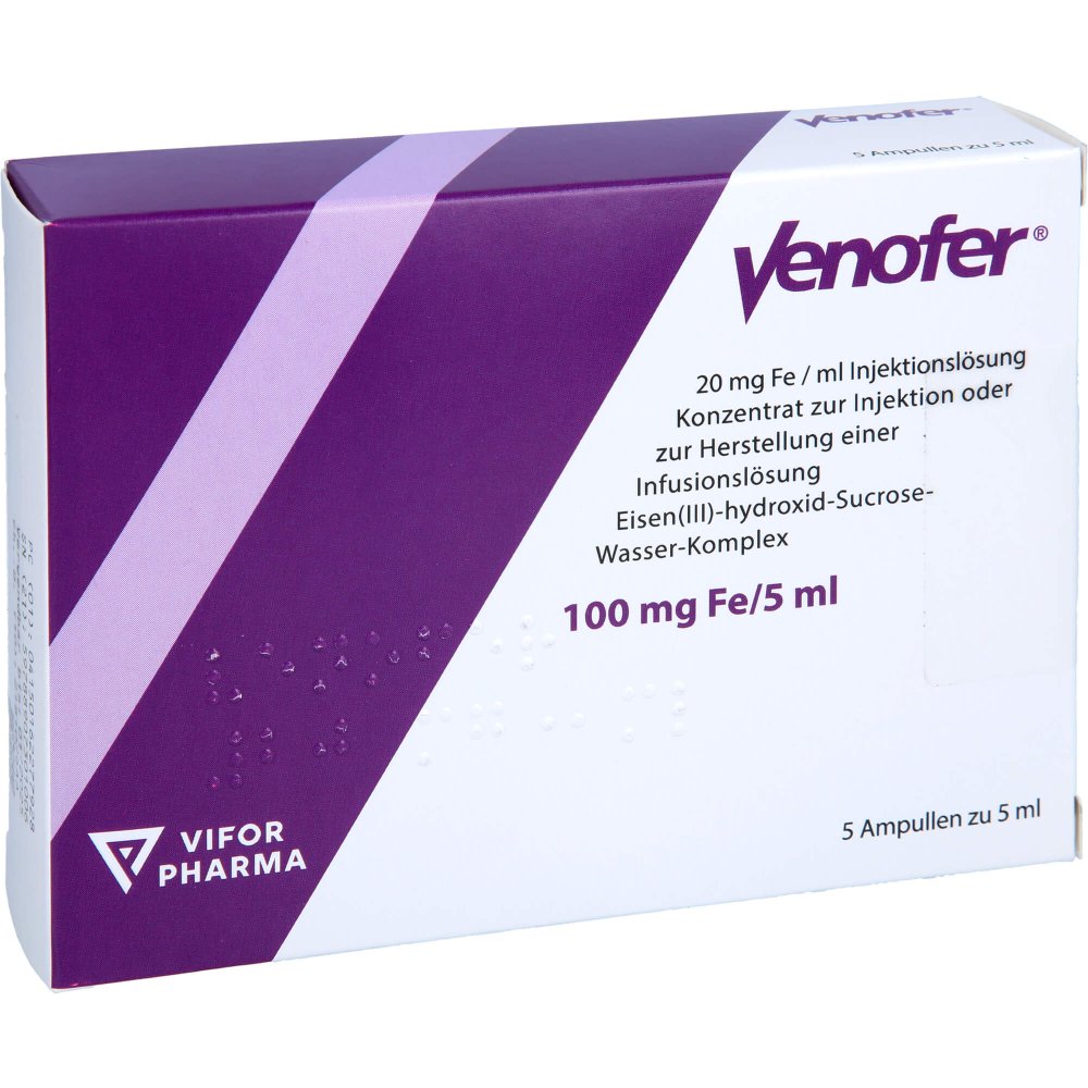 Venofer 20 Mg Fe/ml Injektionslösung Ampullen 5X5 ml