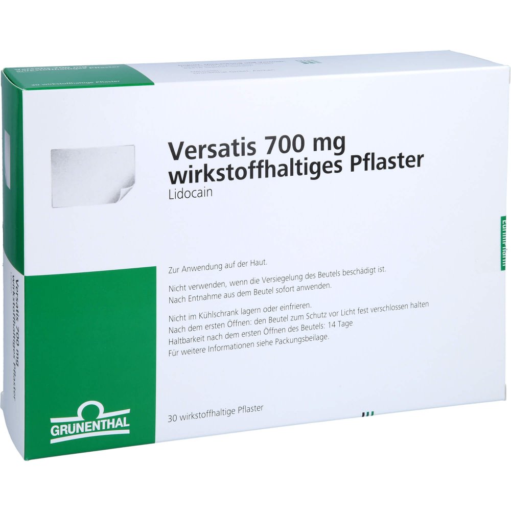 Versatis 700 mg wirkstoffhaltiges Pflaster 30 stk