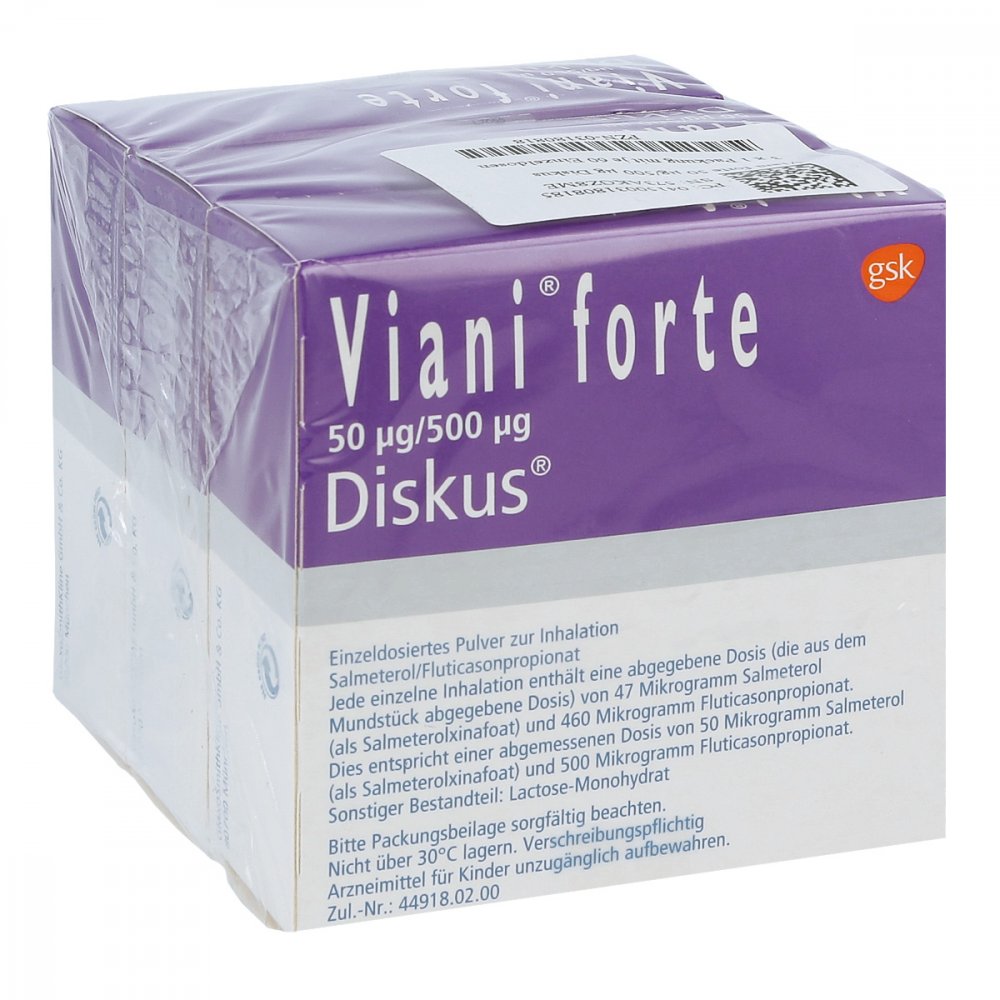 Viani forte 50μg/500μg Diskus 3X60 stk online kaufen