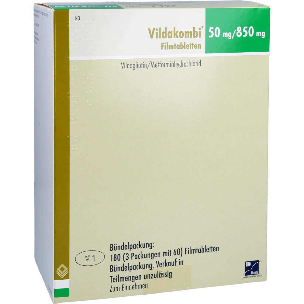 Vildakombi 50 Mg/850 Mg Filmtabletten 3X60 stk