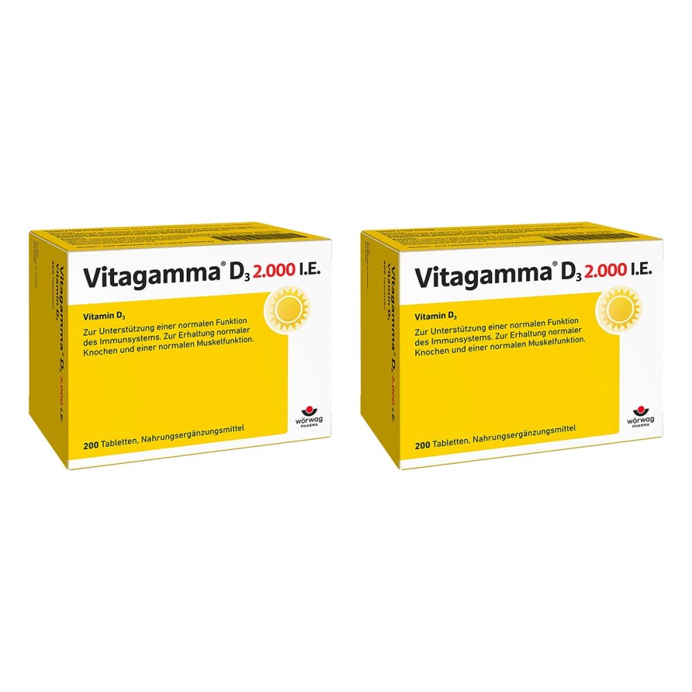 Vitagamma D3 2.000 I.e. Vitamin D3 Nem Tabletten 2x200 stk