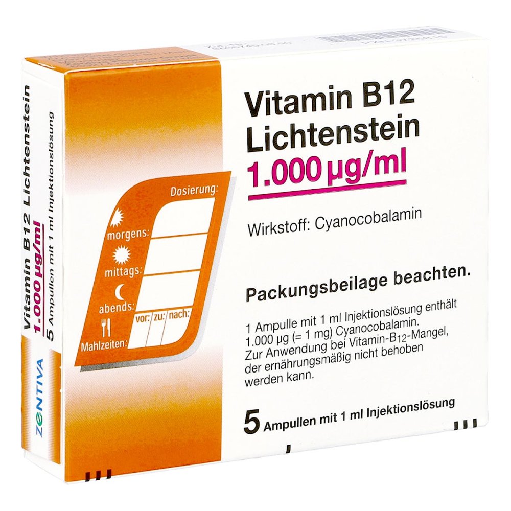 Vitamin B12 1000 [my]g Lichtenstein Ampullen 5X1 ml