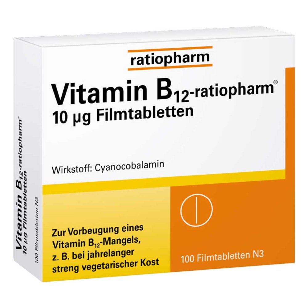 Vitamin B12 ratiopharm 10 µg Filmtabletten 100 stk
