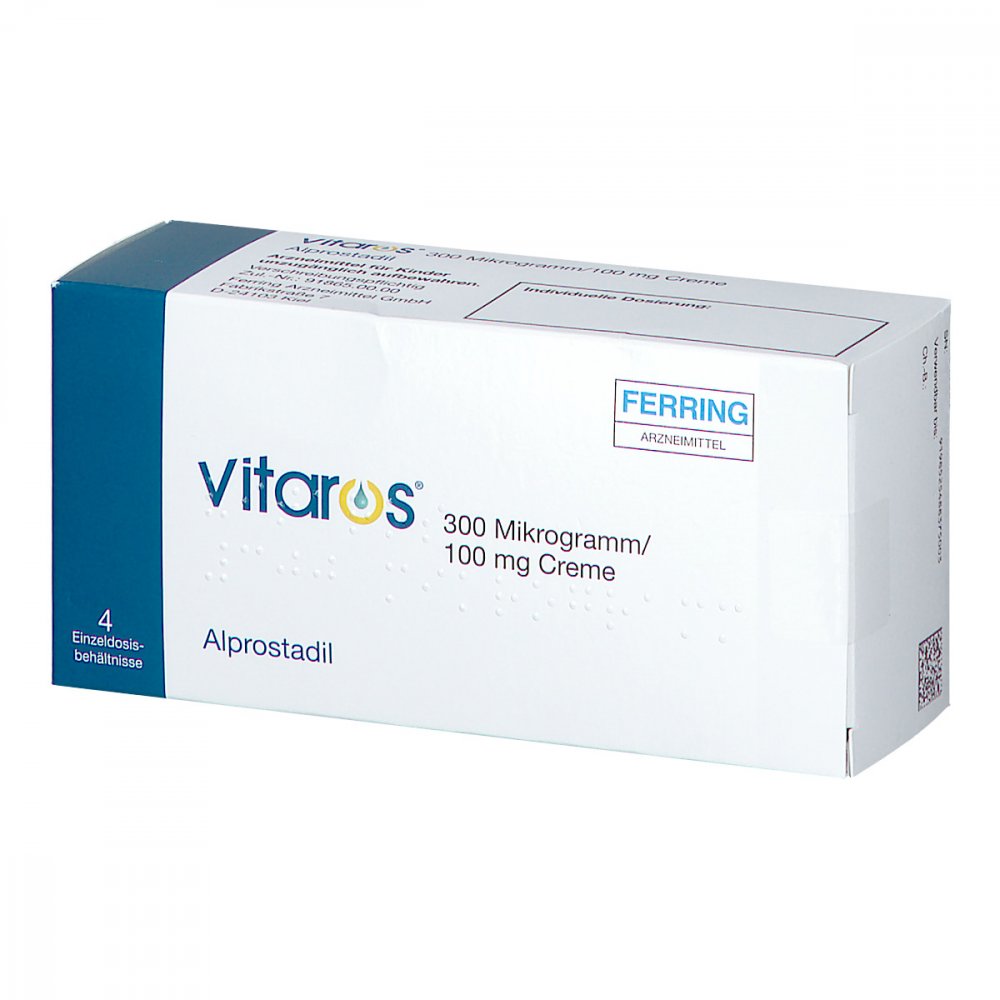 Vitaros 300 Mikrogramm/100 mg Creme 4 stk online kaufen