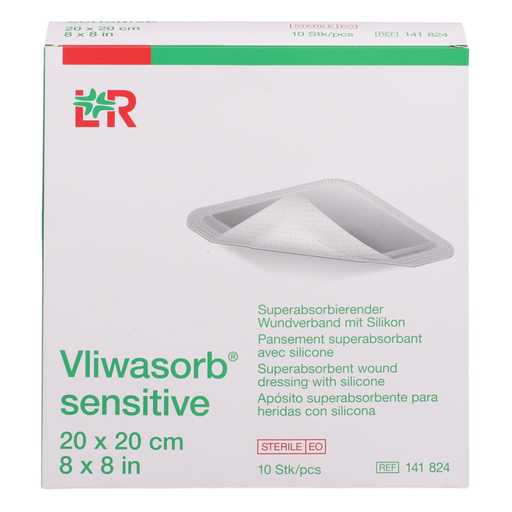 Vliwasorb Sensitive 20x20 Cm Superabsorb.wundverb. 10 stk