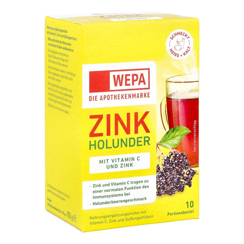 Wepa Zink Holunder+Vitamin C+Zink 10X10 g online kaufen