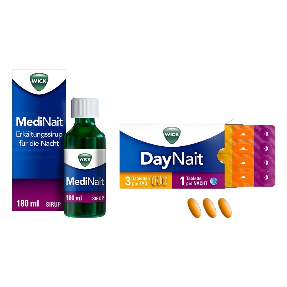 Wick MediNait Erkältungssirup für die Nacht 180 ml + DayNait ...