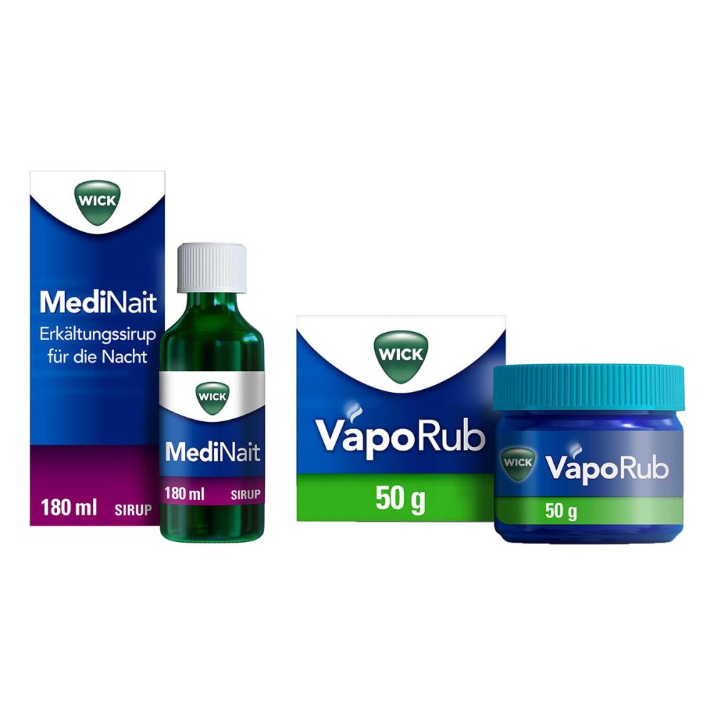 Wick MediNait Erkältungssirup für die Nacht 180ml + Wick VapoRub ...