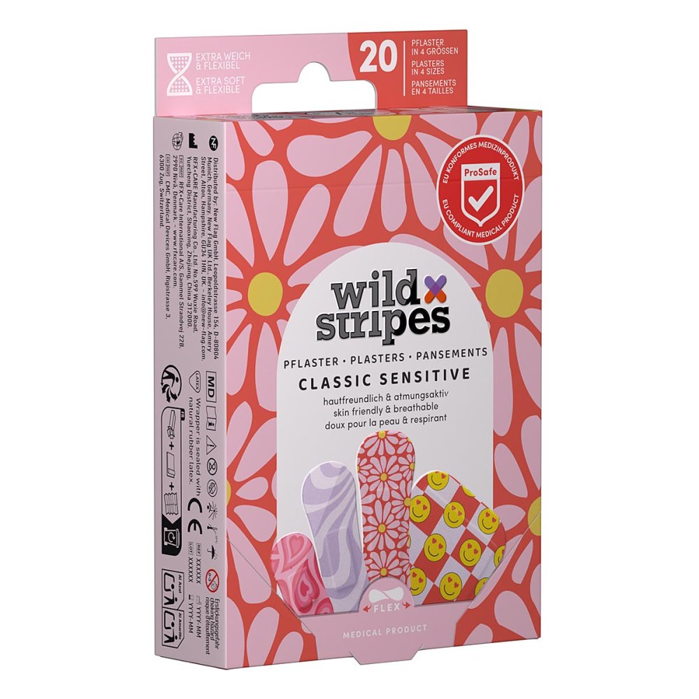 Wild Stripes Classic Sensitive Pastel Fun Pflaster 20 stk