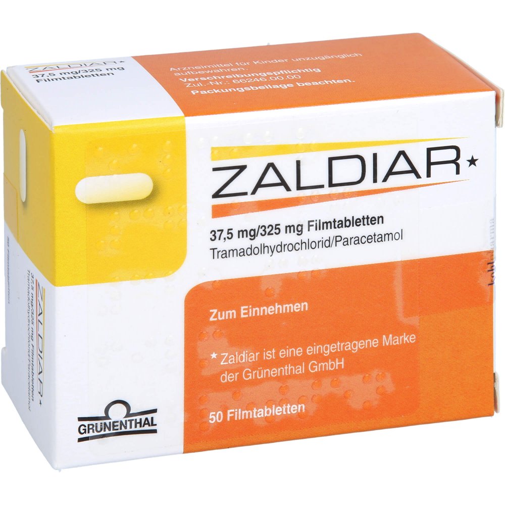 Zaldiar 37,5 mg/325 mg Filmtabletten 50 stk online kaufen