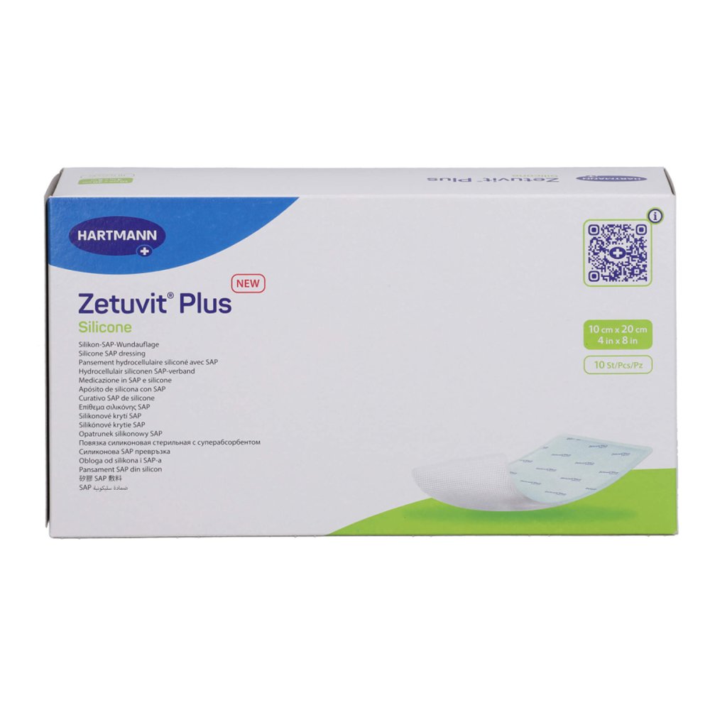 Zetuvit Plus Silicone Steril 10x20 Cm 10 stk online kaufen