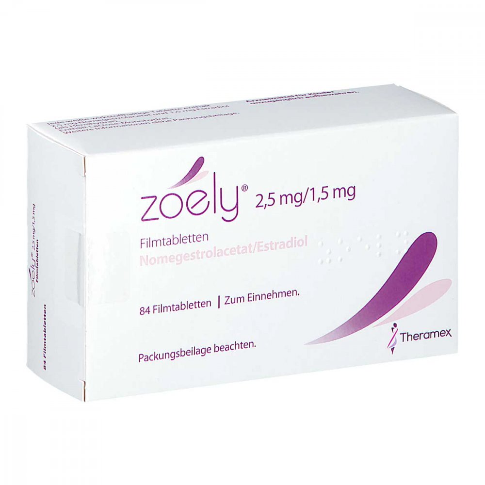 Zoely 2,5 mg/1,5 mg Filmtabletten 3X28 stk online kaufen