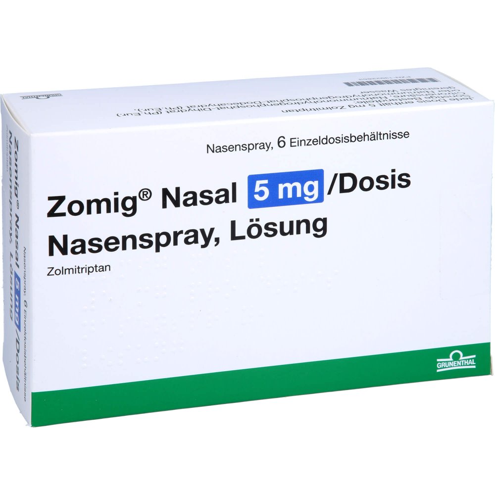 Zomig Nasal 5 mg/Dosis Einzeldosis-nasenspray 6 stk