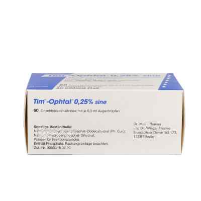 Tim-Ophtal 0,25% sine Augentropfen 0,5ml 60X0.5 ml