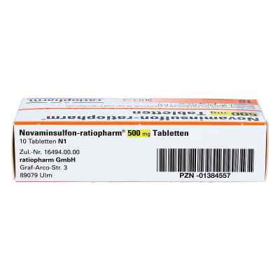 Novaminsulfon-ratiopharm 500 mg Tabletten 10 stk