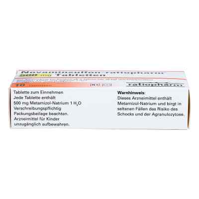 Novaminsulfon-ratiopharm 500 mg Tabletten 10 stk