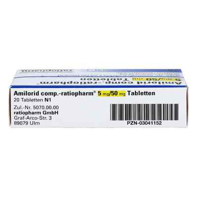 Amilorid comp.-ratiopharm 5mg/50mg 20 stk günstig bei apo.com