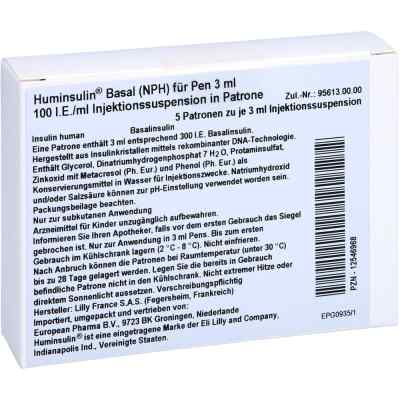 Huminsulin Basal (NPH) Pen Patrone 3ml 5X3 ml
