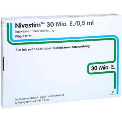 Nivestim 30 Mio.e/0,5ml iniecto /inf.lsg.i.e.fertigsp. 5 stk