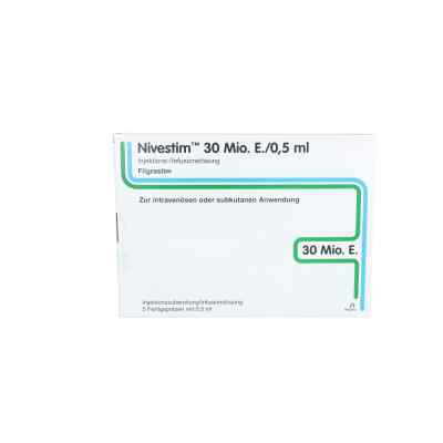 Nivestim 30 Mio.e/0,5ml iniecto /inf.lsg.i.e.fertigsp. 5 stk