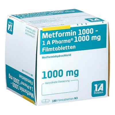 Metformin 1000-1A Pharma 180 stk online kaufen